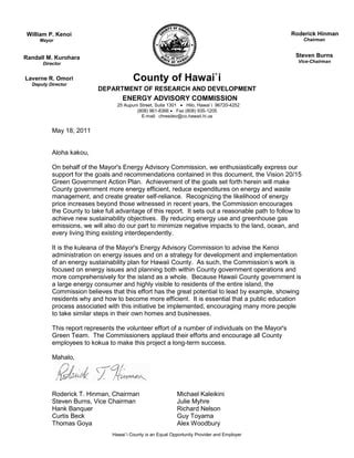 County Of Hawaii Green Government Action Plan PDF