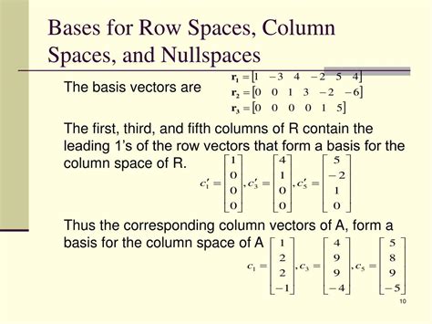 ppt 5 5 row space column space and nullspace powerpoint presentation id 4492157