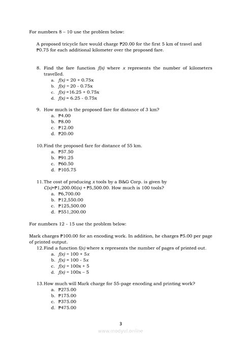 general mathematics module 4 solving real life problems involving functions shs modules
