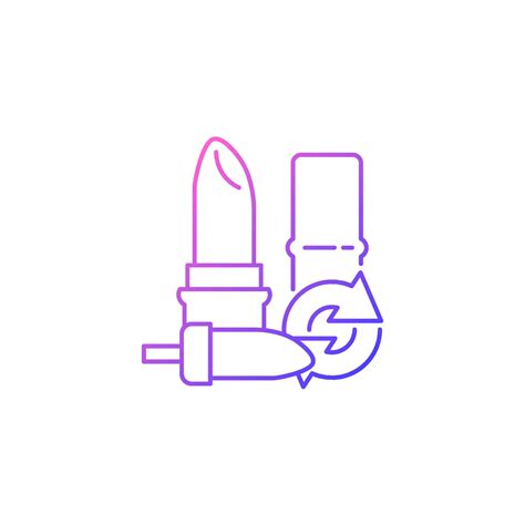 icono de vector lineal degradado de lápiz labial recargable 3392675