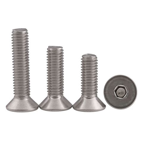 SS304 SS316 Stainless Steel Polish Hexagon Socket Countersunk Head