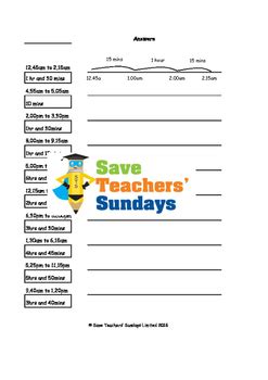 Elapsed Time Time Intervals Lesson Plans Worksheets And More Tpt