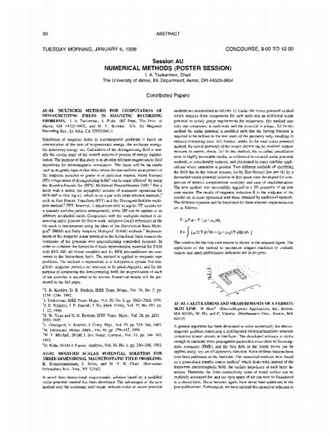multigrid methods for comutation of demagnetizing fields in magnetic recording problems ieee