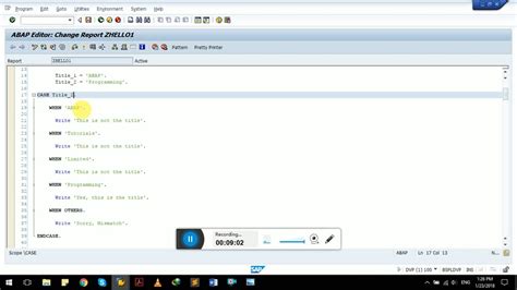 12 How To Use IF ELSE SWITCH Statements In SAP ABAP YouTube