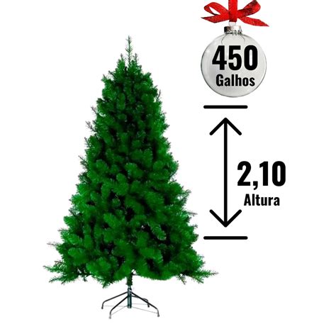 Árvore De Natal Pinheiro Verde 2 10 450 Galhos Casa Lar Decoração