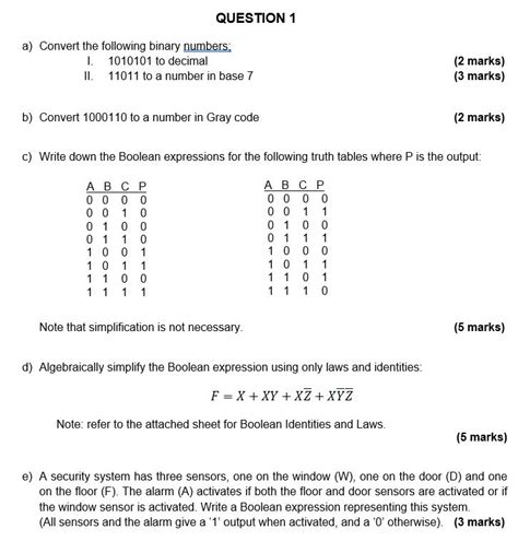 solved question 1 a convert the following binary numbers