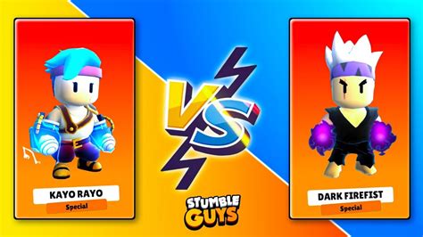 STUMBLE GUYS 0 49 KAYO RAYO Vs DARK FIREFIST Battle In Stumble Guys