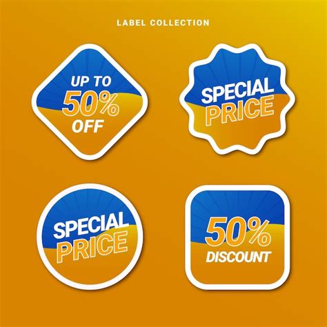 Colección de etiquetas de diseño vectorial Vector Premium