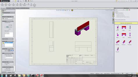 Change View Orientation In Drawing Solidworks Video Youtube