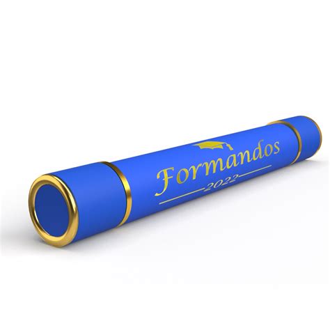 Canudo De Formatura Personalizado Formandos Azul Shopee Brasil