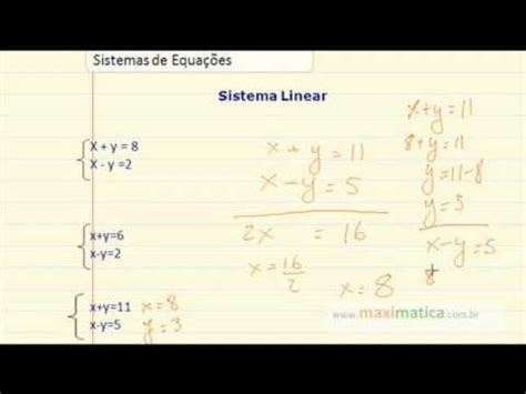 Sistema de duas equações de 1º Grau duas variáveis parte 2 MXM