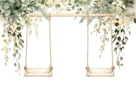 Borde De Marco Floral Acuarela Con Hojas Y Rosas Foto Premium