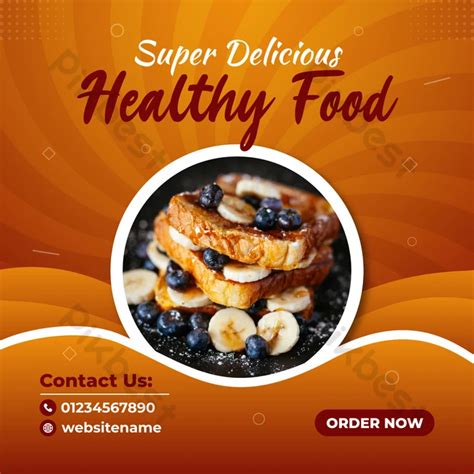 Super Delicious Healthy Food Menu Social Media Post Banner Ads Design