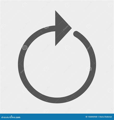 Round Arrow Icon Reload Vector Illustration Eps Stock Vector
