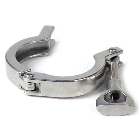 1 5 Heavy Duty Tri Clamp Clover 201 Stainless Steel 50 5mm OD Ferrule