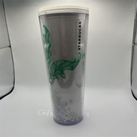 Starbucks Siren Mermaid Venti Tumbler 24 Oz Cup Iridescent Green Spring