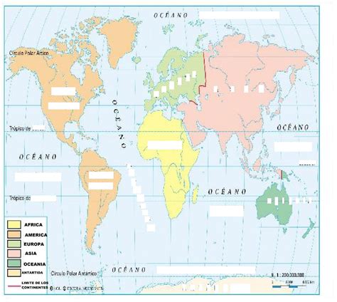Planisferio Con Nombres De Continentes Imagui