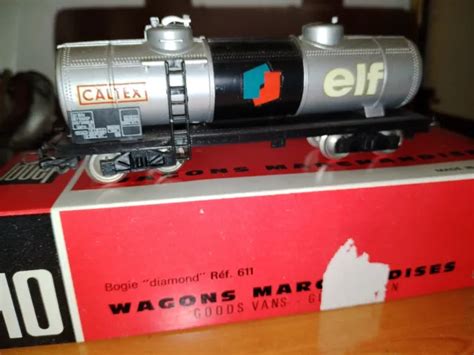 JOUEF WAGON CITERNE A BOGIES ELF CALTEX REF 6510B TRAIN Ho N 2 EUR 14