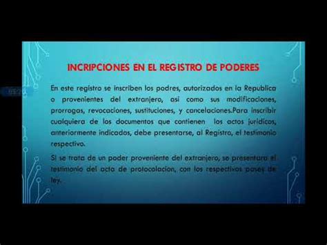 Registro Electrónico de Poderes YouTube