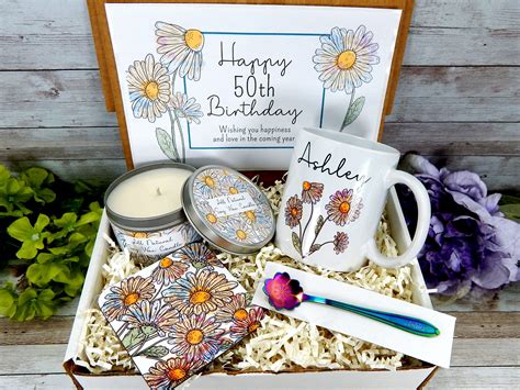 Personalized 50th Birthday Gift Basket For Turning 50 Gift Set Etsy