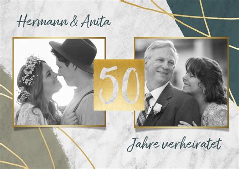 Einladung zur Jubiläumsfeier goldene Hochzeit Send a Smile