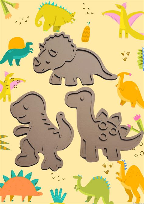 Zestaw sensokartonów Duże Dinozaury Dzieci Tu i Teraz