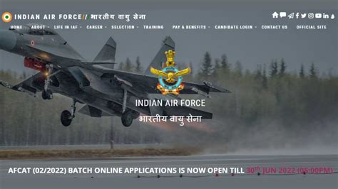 IAF AFCAT 2 2022 Recruitment Registration Afcat Cdac In Check