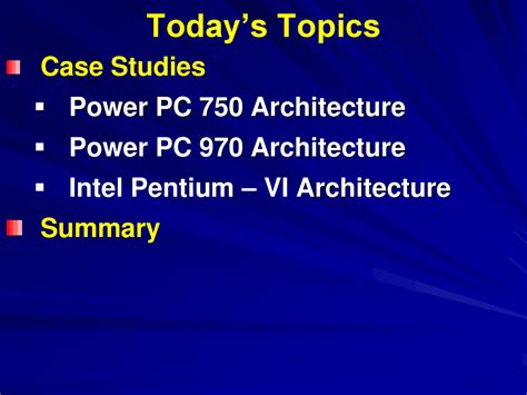 powerpc 750 advance computer architecture lecture slides docsity