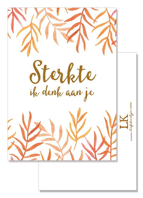 Sterkte In Denk Aan Je Kaart Liefskarlijn