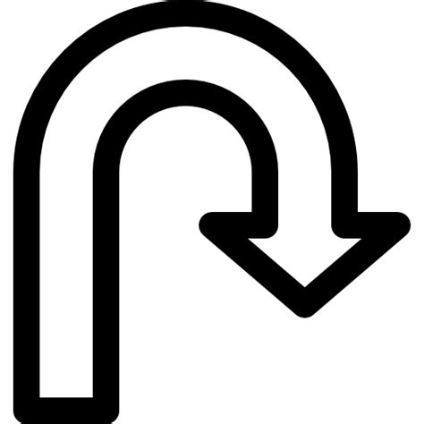 Curved Arrow Pixel Perfect Lineal Icon