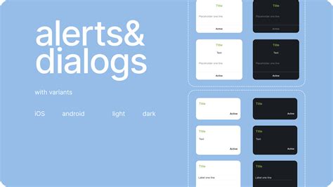 Alerts Dialogs In Variants Figma