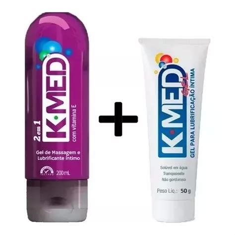 Kit Gel Lubrificante Íntimo K med 2 Em 1 200ml K med 50g MercadoLivre