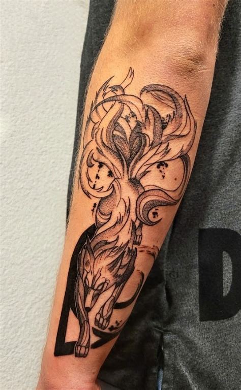 Kurama Naruto Tattoo 9 Tailed Fox Tattoo Naruto Naruto Tattoo Fox