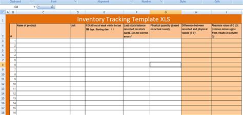 Free Inventory Tracking Excel Template Identify Items To Be Tracked