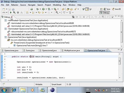 ¿como usar el debug en eclipse youtube