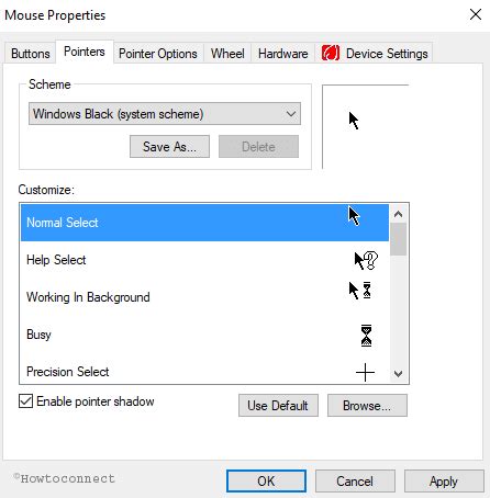How To Customize Mouse Pointer On Windows 10 And Change Scheme