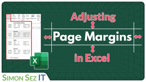 Changing The Margins In Microsoft Excel Youtube