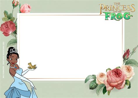 The Princess And The Frog Frame With Roses