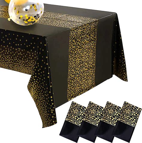 DPKOW 3 Stück Tischdecke Silvester Bunte Tischdecke Silvester