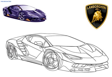Desenhos De Lamborghini Para Colorir Wonder Day