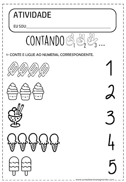 A Arte De Ensinar E Aprender Atividade Pronta Numerais Do 0 Ao 20