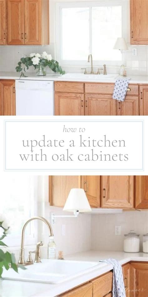 Updating A Kitchen With Oak Cabinets Without Painting Them