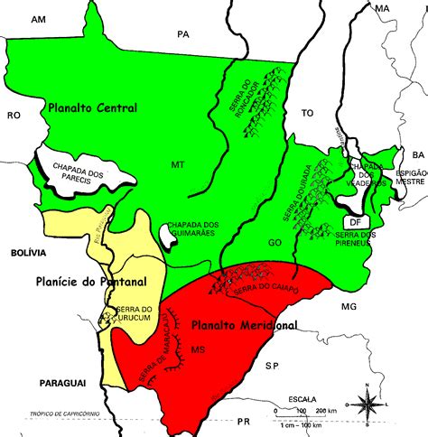 Mapas da Região Centro Oeste do Brasil