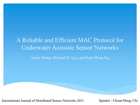 a reliable and ef cient mac protocol for underwater acoustic