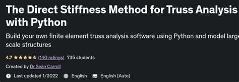 udemy the direct stiffness method for truss analysis with python 2020 11 downloadly