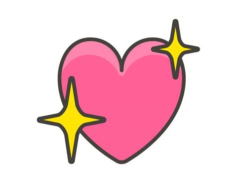 Sparkling Heart Emoji PNG Transparent Emoji Freepngdesign