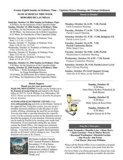 St Francis Of Assisi Parish Parish Bulletins