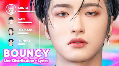 ATEEZ BOUNCY K HOT CHILLI PEPPERS Line Distribution Lyrics