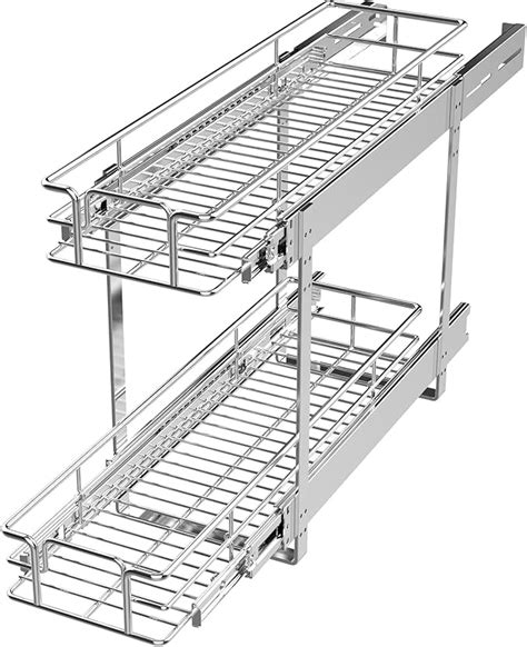 LOVMOR 2 Tier Individual Pull Out Cabinet Organizer 7½ W x 21½ D