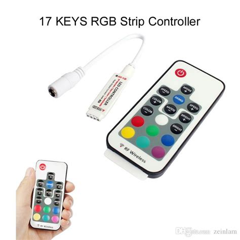 17 Key DC5 24V Mini RF Wireless Led RGB Remote Controller With 4pin
